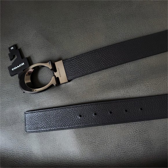 Coach | Accessories | New Coach Men Logo Signature C Leather Belt Black ...